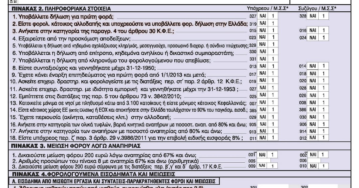 ΟΝ LINE PAPADOPOULOS: Τα επίσημα έντυπα των δηλώσεων Ε1 Ε2 Ε3