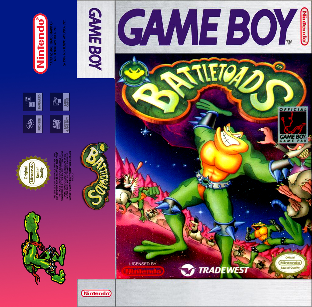 Solo una partida mas: Battletoads Game boy cassette cover