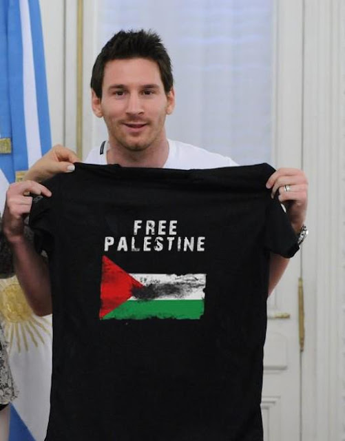 Barca Funny Gallery: Messi Free For Palestine