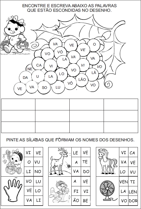 ARTEMANHAS DA TURMINHA: Atividades com F e V