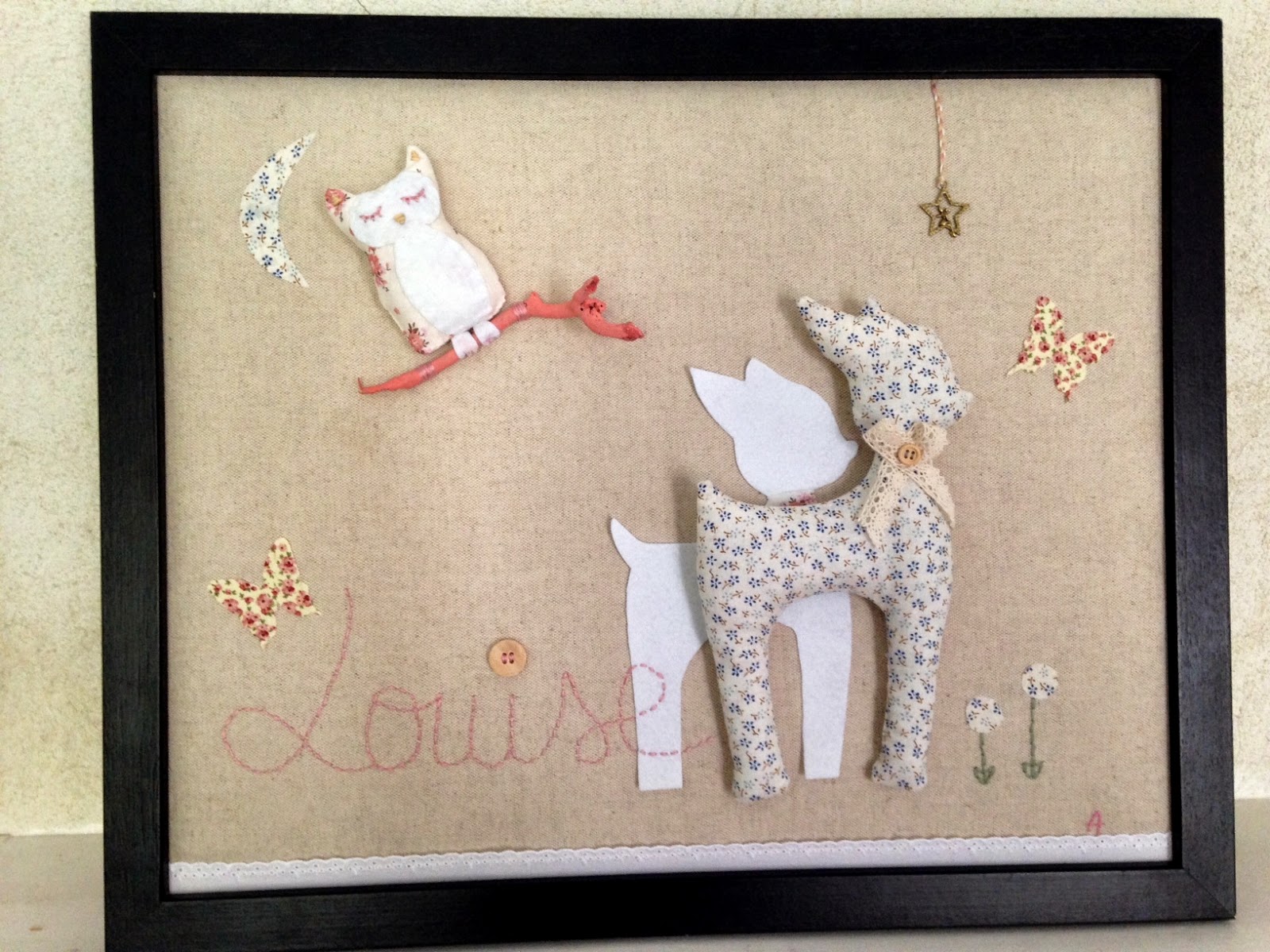 Liberty and Me: Tableau textile fait main