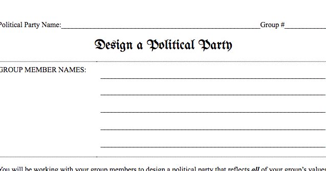 Big Apple Social Studies: Political Party Project