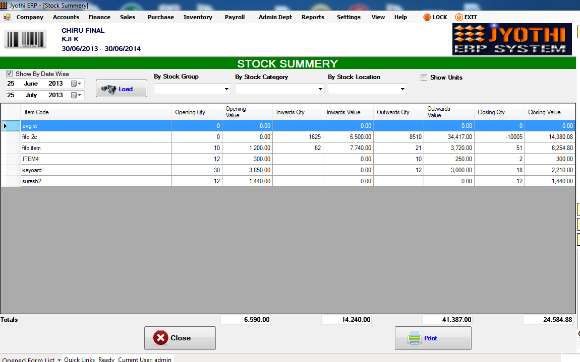 Jyothi ERP System in VB.NET Source Code: July 2013