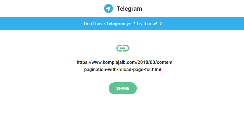 Membuat Telegram Share Button Untuk Blogger - KOMPOR AJAIB