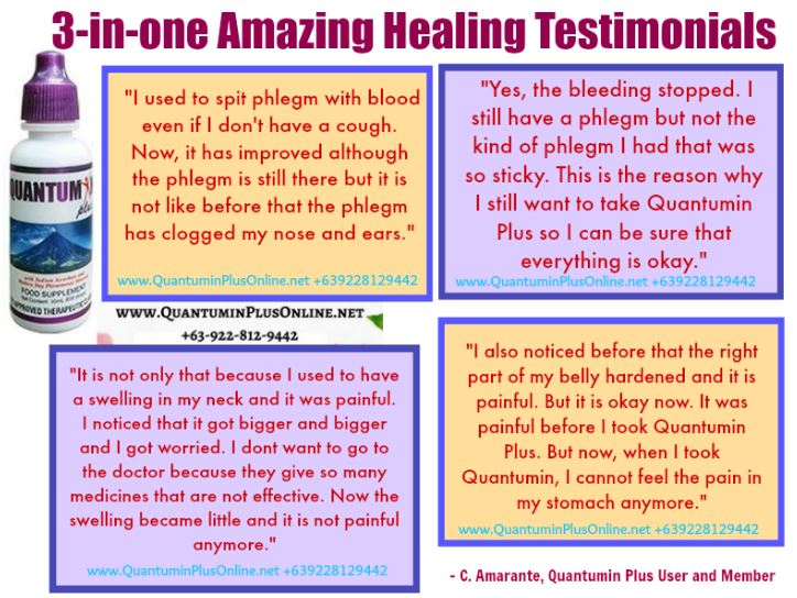 Quantumin Plus MiraminQ: 3-in-one Healing: Phlegm with Blood, Swollen ...