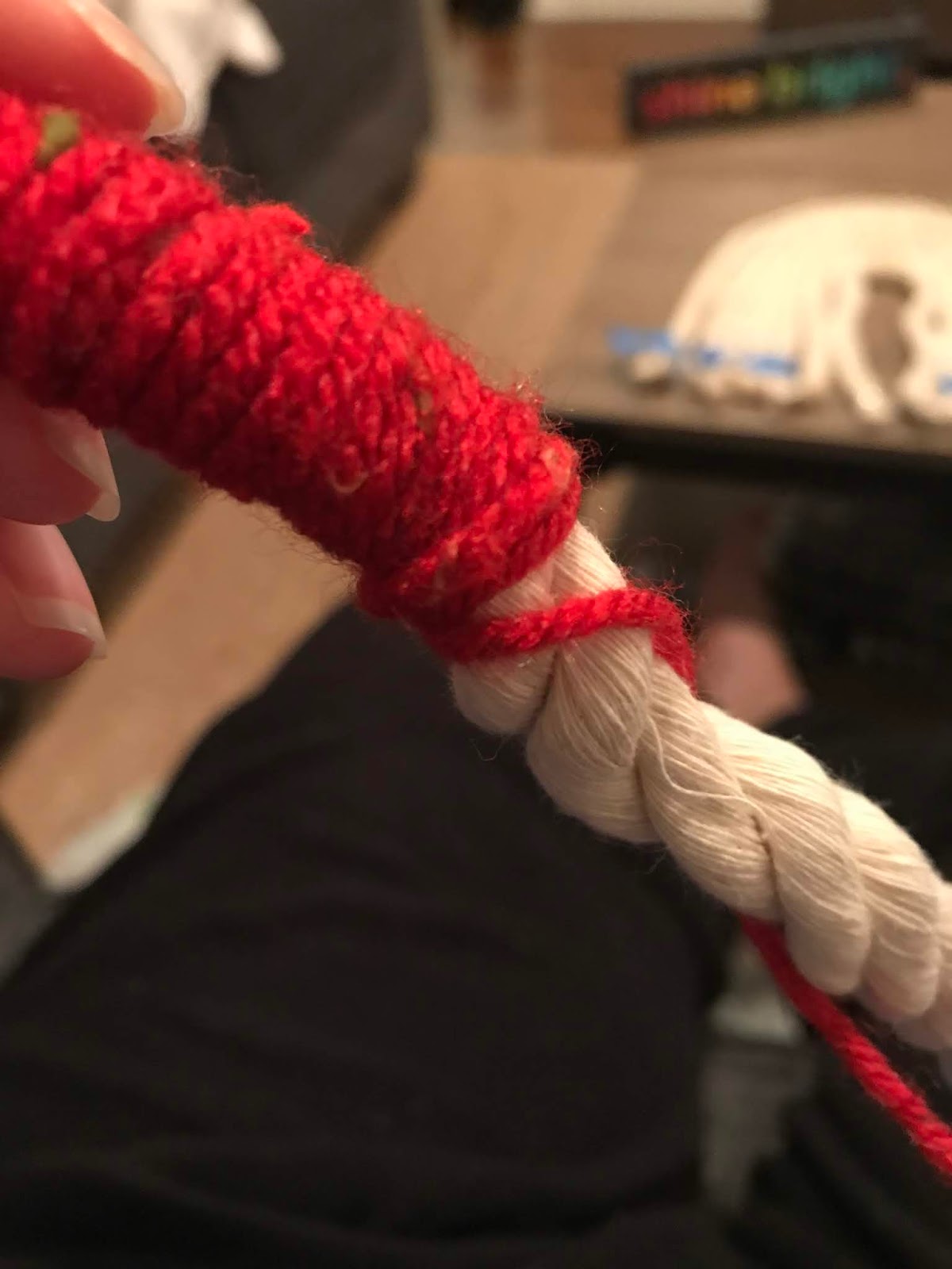 Lyndi's Projects: Yarn-Wrapped Rope Rainbow