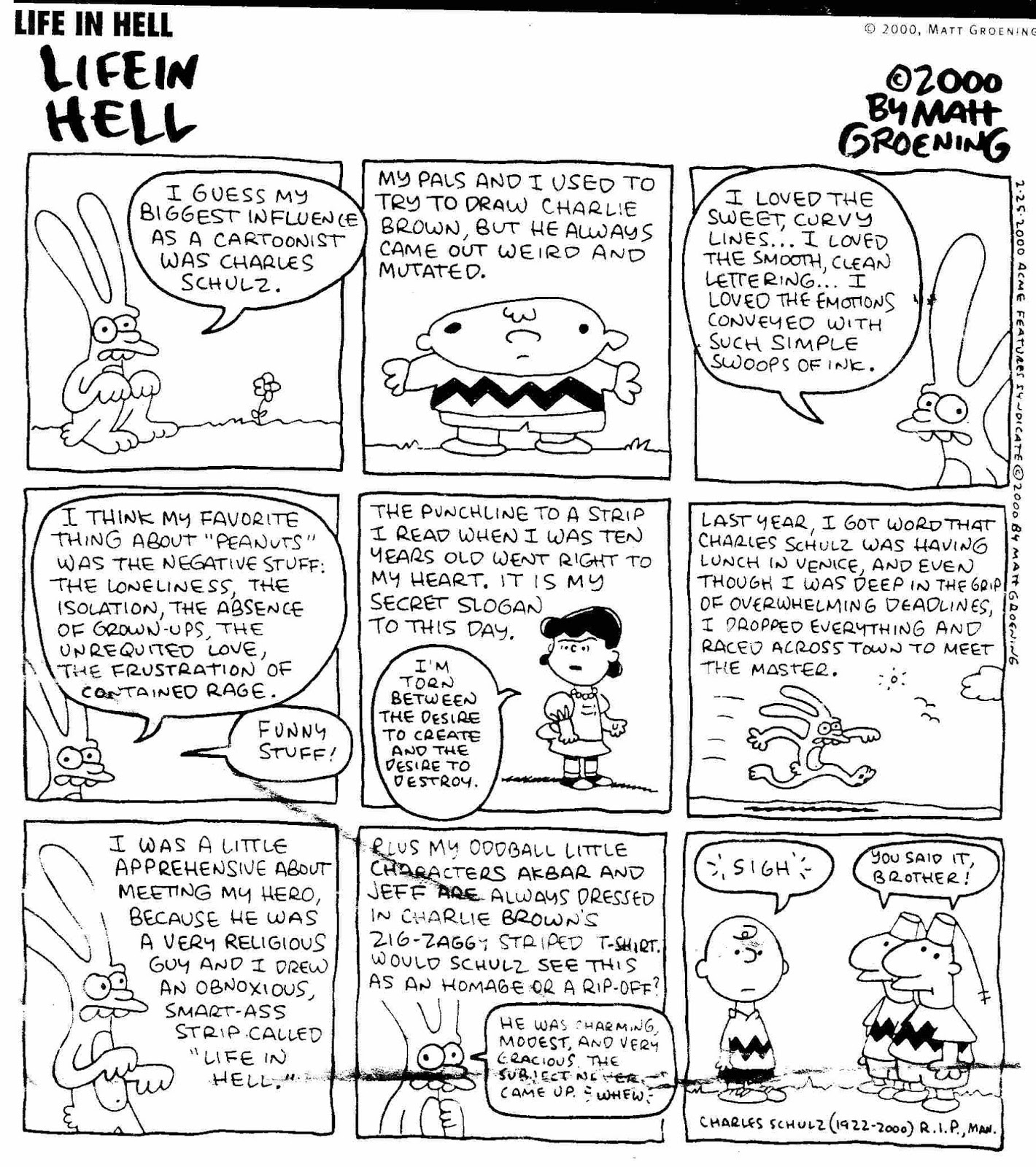 Bongo's Ultimate Life in Hell Archive : Life in Hell 2000 Archive