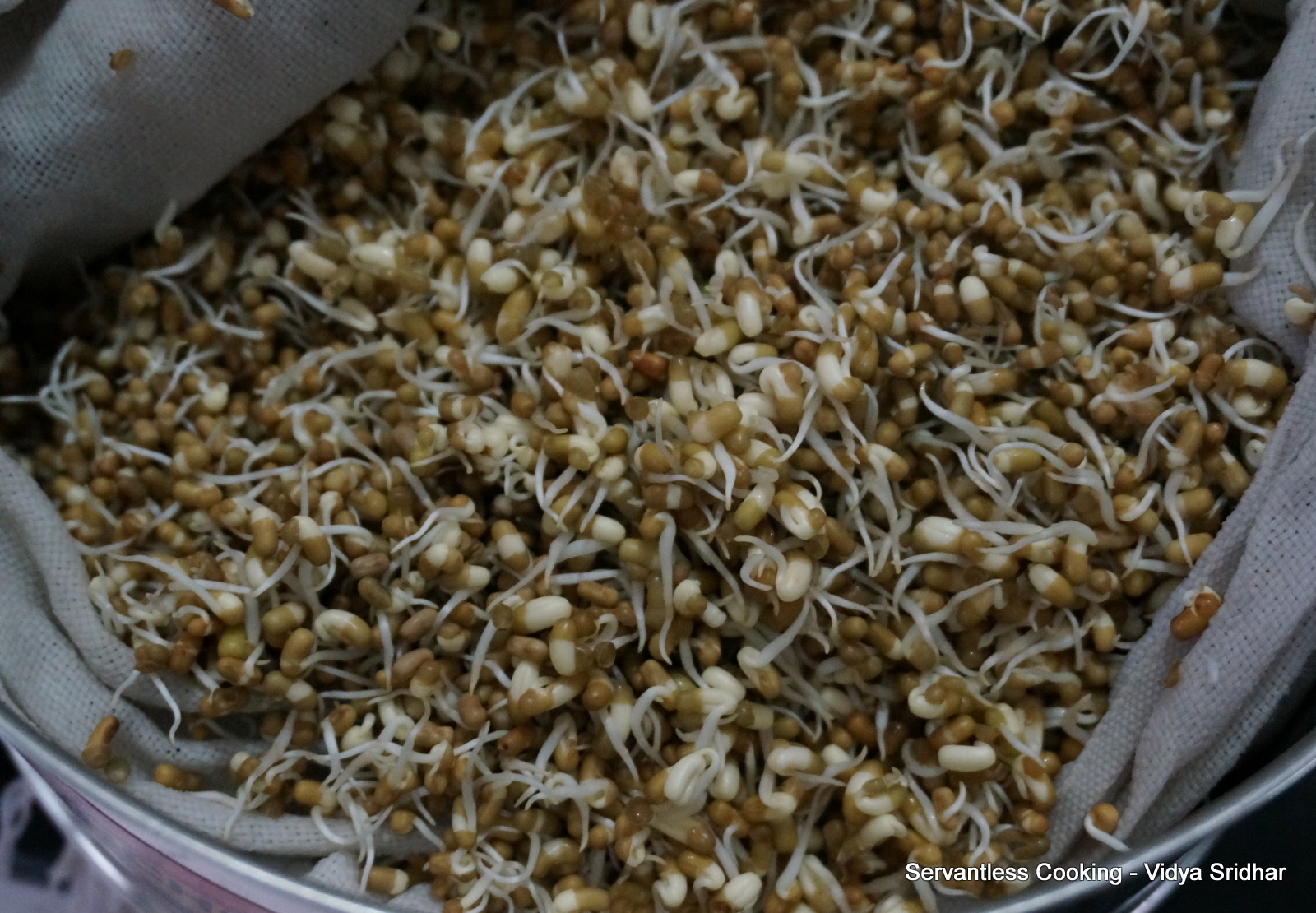 Servantless cooking : Matki chi Usal -Another Pune delicacy