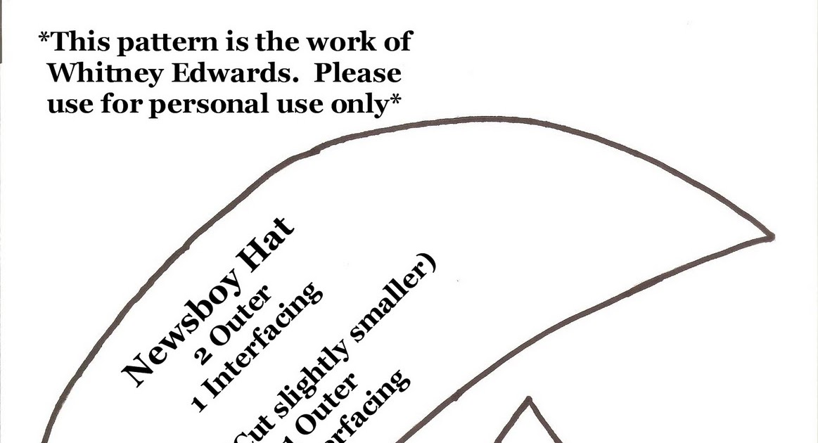 Whitney Sews Newsboy Hat Pattern