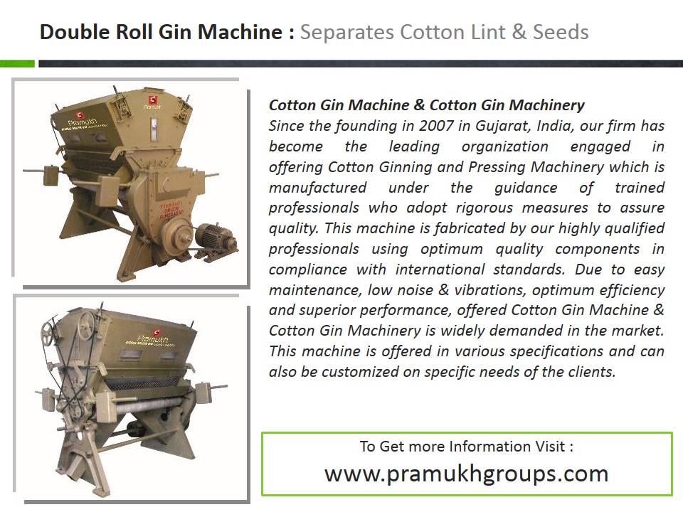 COTTON GINNING MACHINERY
