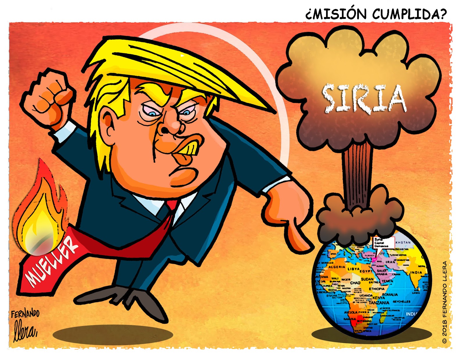 Fernando Llera Blog Cartoons: Syria air strikes: Trump defends claiming ...