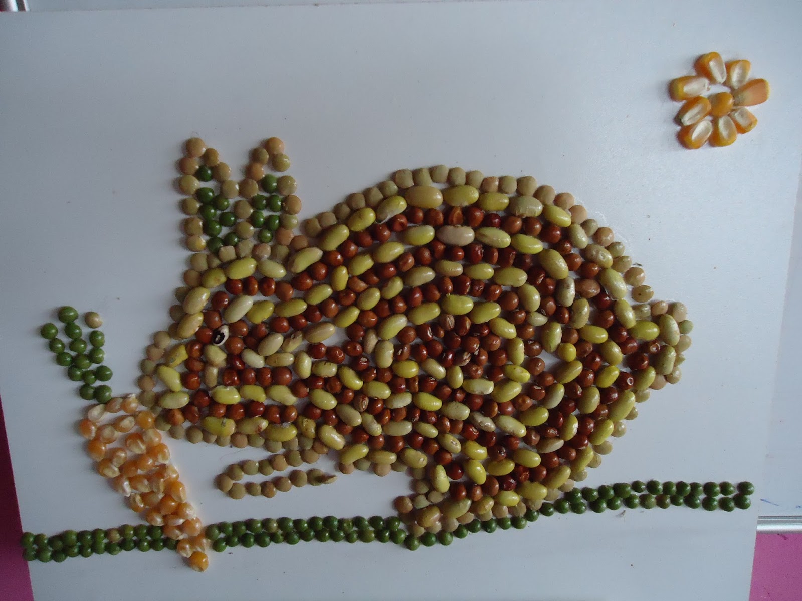 bella creatividad: OBRAS DE ARTE CON SEMILLAS SECAS