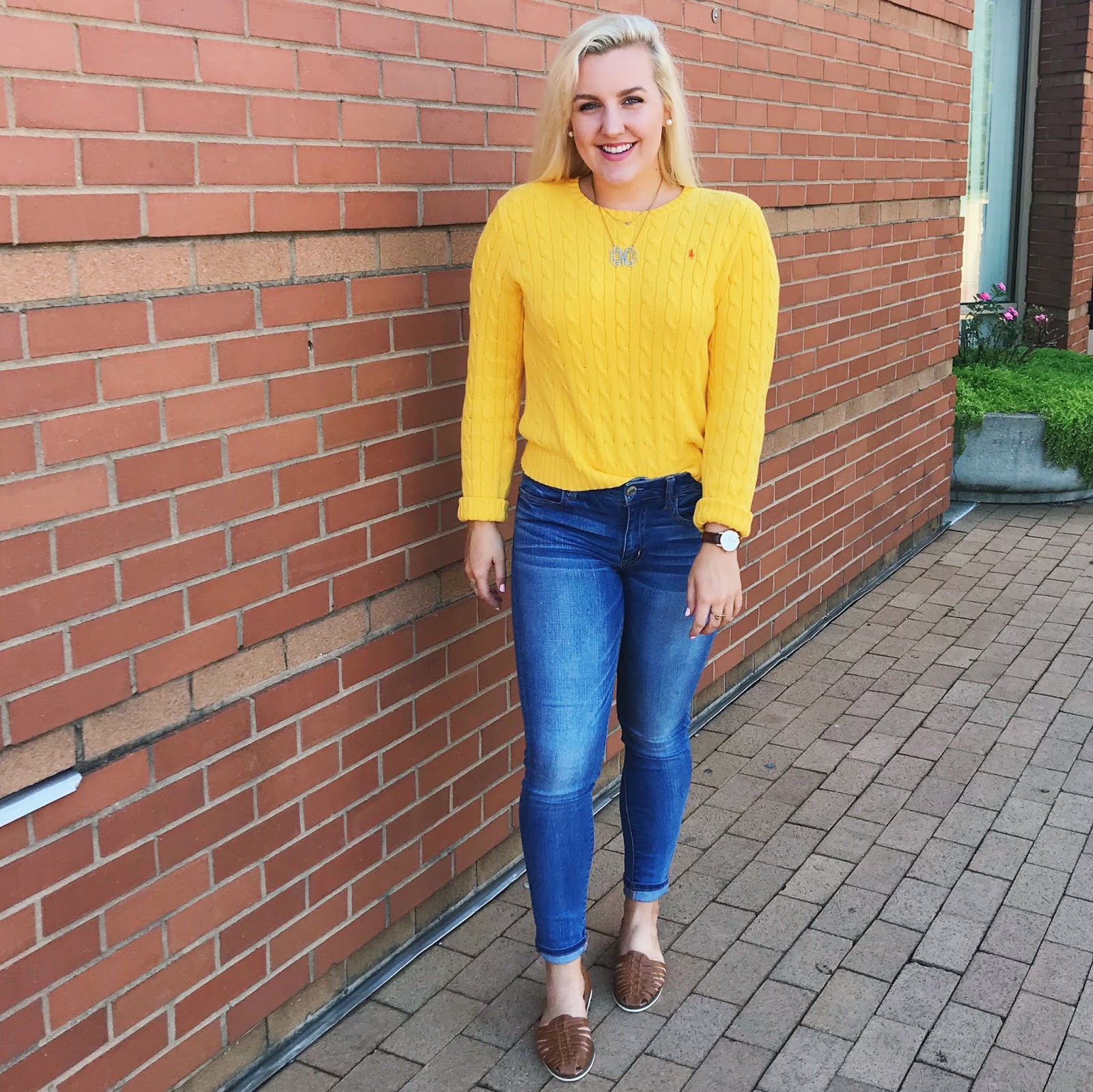 Kellyprepster: STARTING FALL WITH A POP OF YELLOW || OOTD