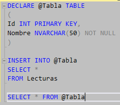 Tablas Temporales SQL Server