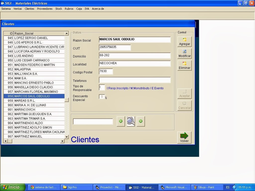 sistema de facturación con código fuente: sistema en visual basic