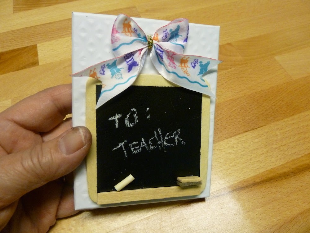 Make it easy crafts: Mini blackboard gift card box for teachers