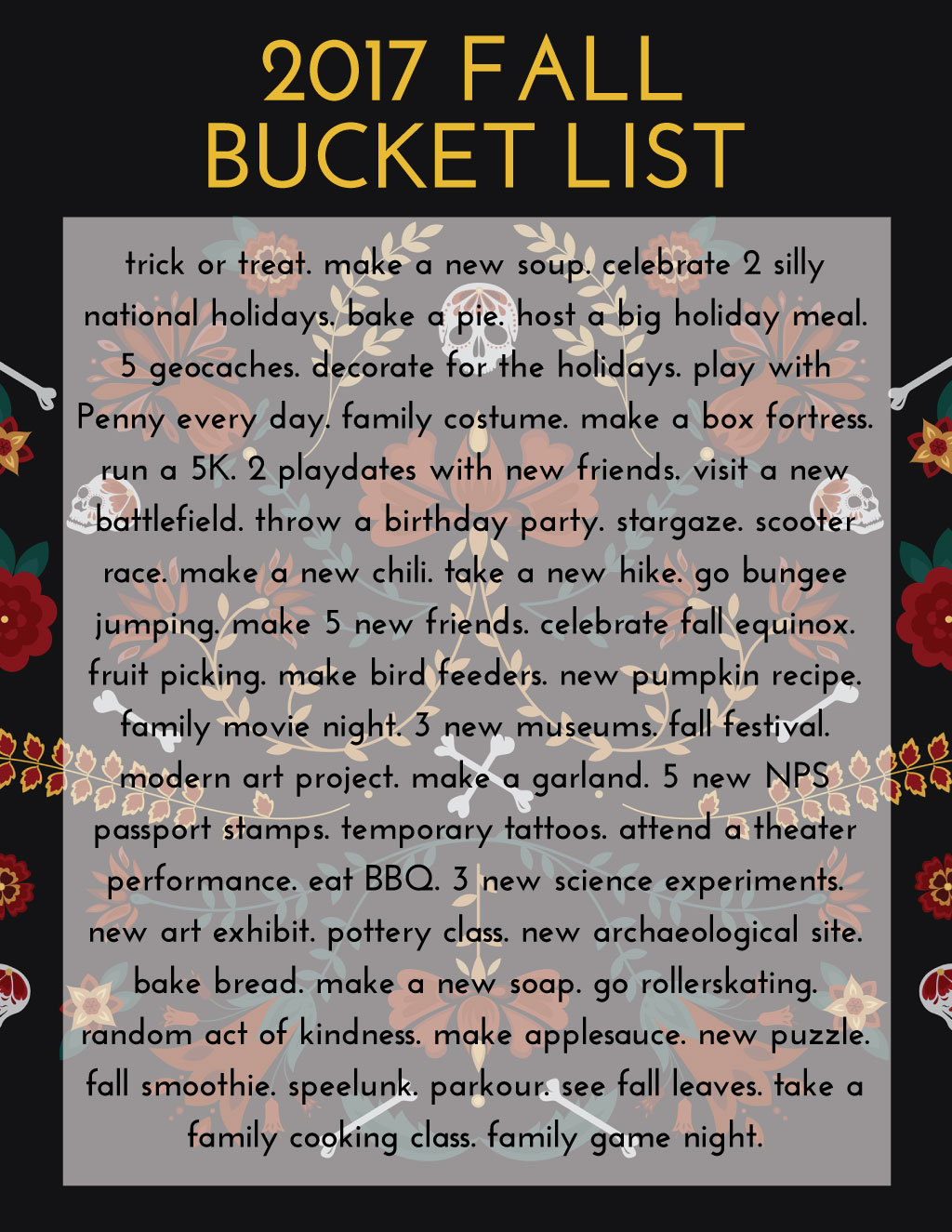 Not-So-SAHM: 2017 Summer Bucket List Final Update + 2017 FALL BUCKET LIST!!