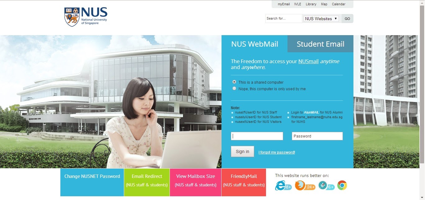 The Story of One Lifetime: Redirect You NUS Mail to Your Personal Email ...