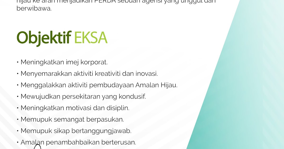 Dasar Objektif Eksa Perda ~ Perda Ekosistem Kondusif Sektor Awam (EKSA)
