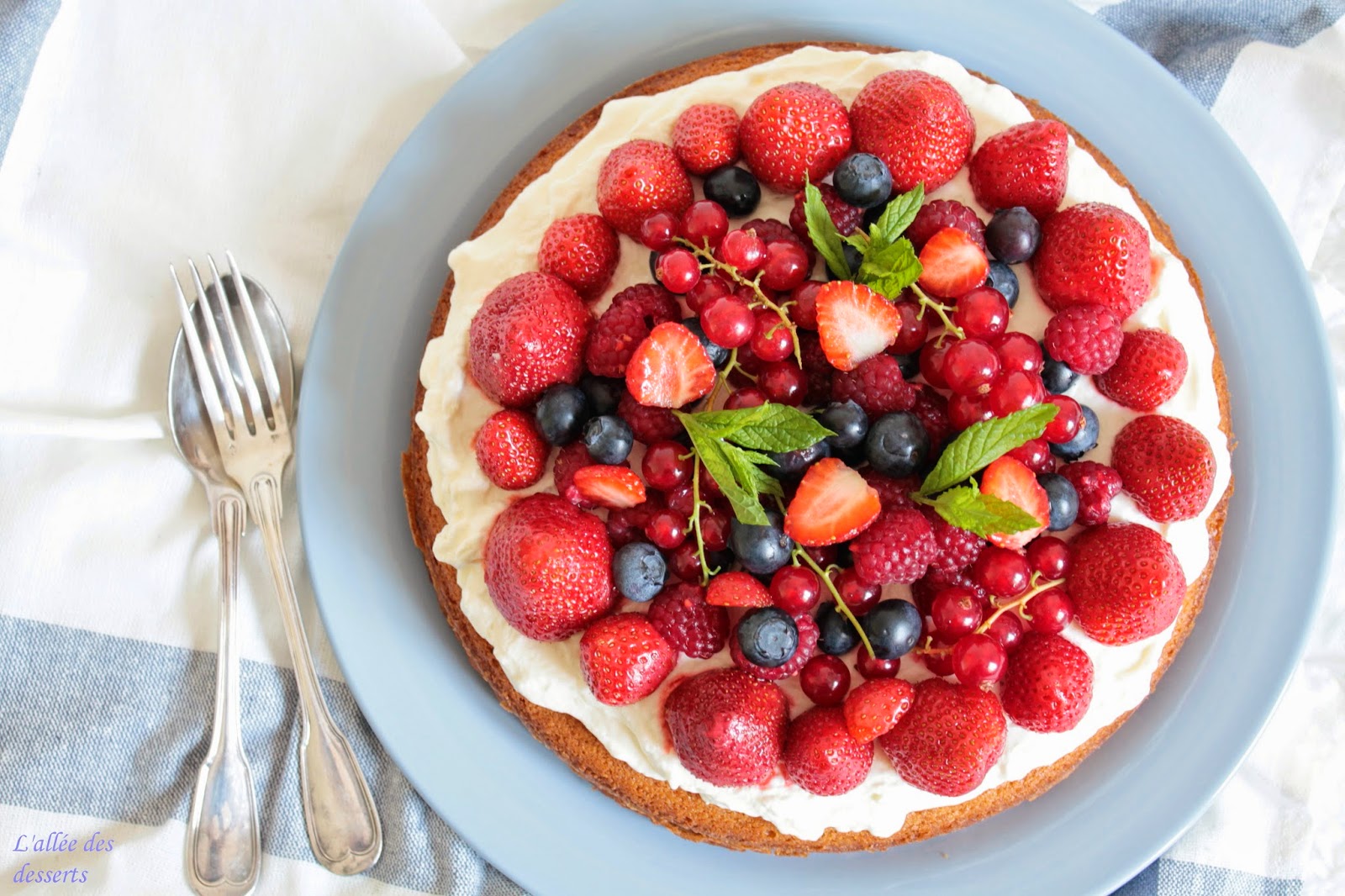 L'allée des desserts: Gâteau aux fruits rouges
