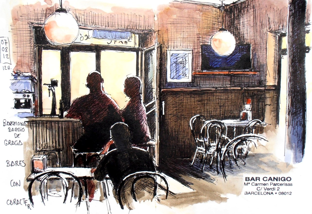 Urban Sketchers Spain. El mundo dibujo a dibujo.: Bares en Gracia ...