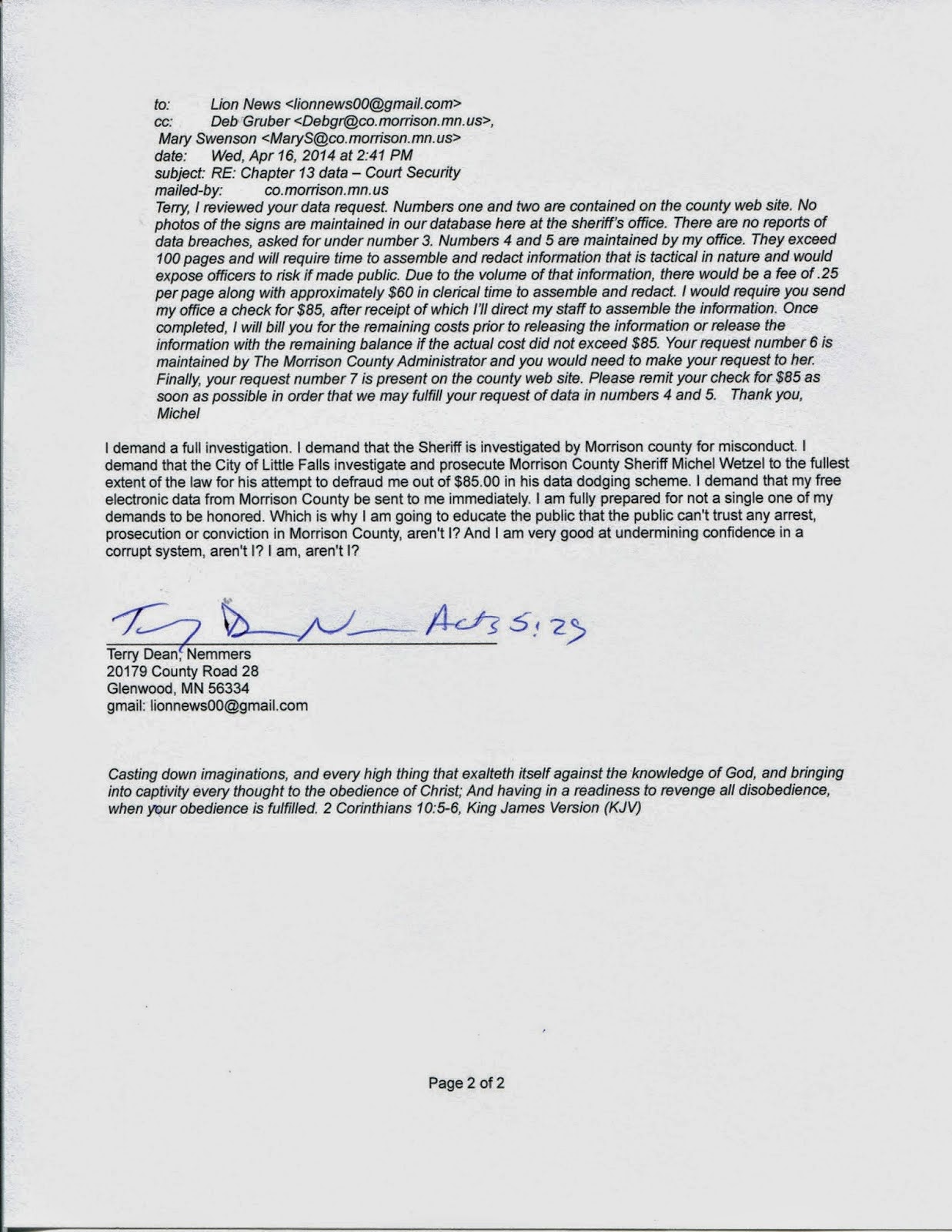 Lion News: Hillbilly Justice In Morrison County? Morrison Co. Attorney ...