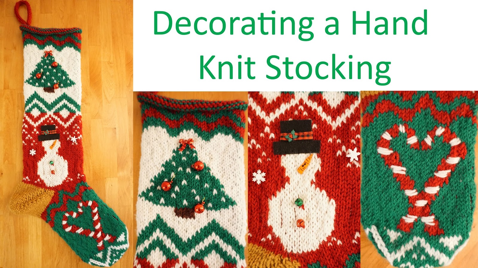 Knitting House Square: How to Decorate a Hand Knit Stocking | Christmas DIY