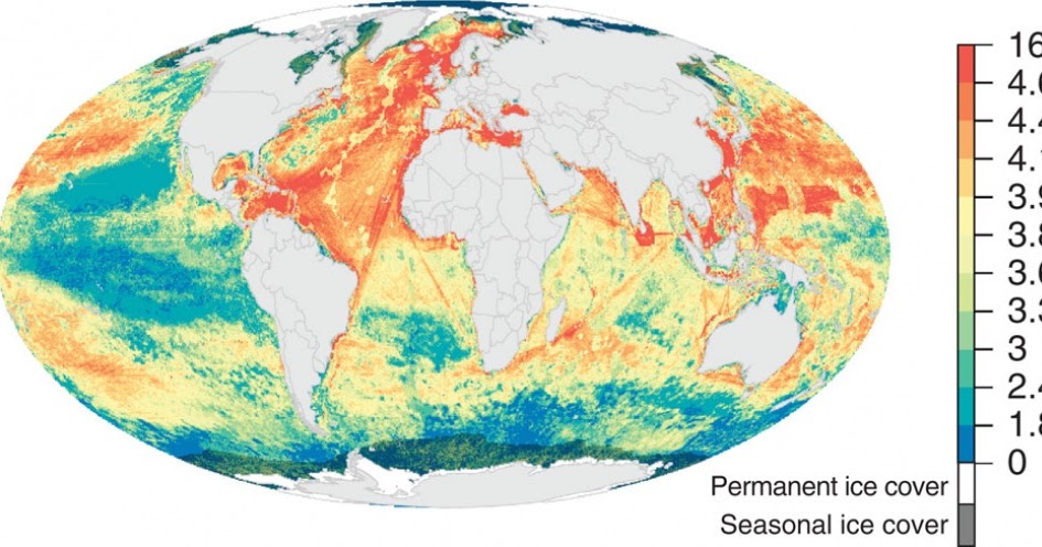 Mapping human impacts on the ocean