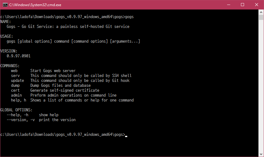 gogs 윈도우 설치 따라하기 ~ Ladofa
