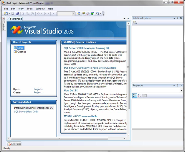 SQLServerBrains: Getting Started with SSIS : BIDS Overview - SQL Server 2008 Installation