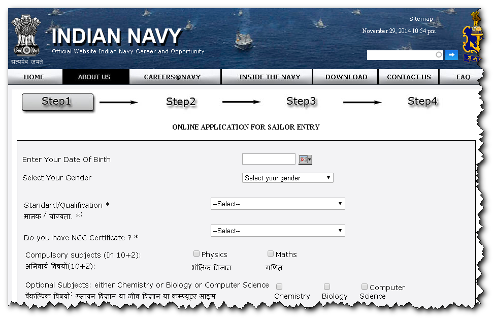 Indian Navy Sailor SSR Recruitment 2014 Notification & Forms | Career Quips Indian Navy Sailor SSR Recruitment 2014 Notification & Forms | Career Quips