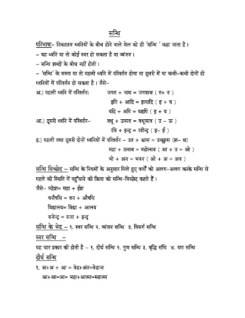 Hindi Grammar Work Sheet Collection for Classes 5,6, 7 & 8: Sandhis ...