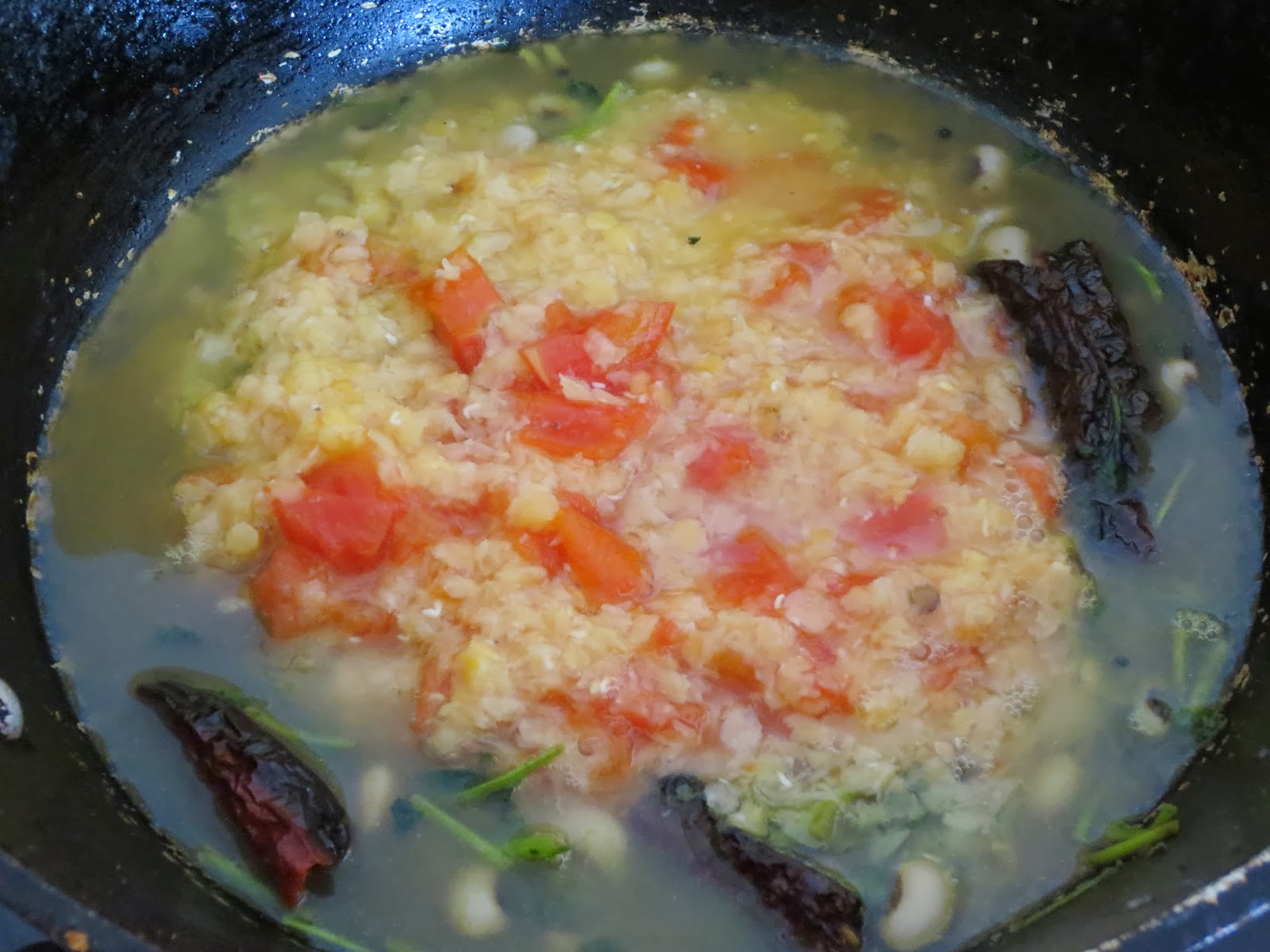 Alasande kalu huli / Cowpea sambar ~ Enjoy cooking