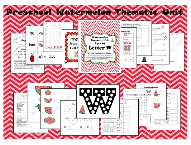 City Teacher Goes Country: Watermelon Thematic Unit