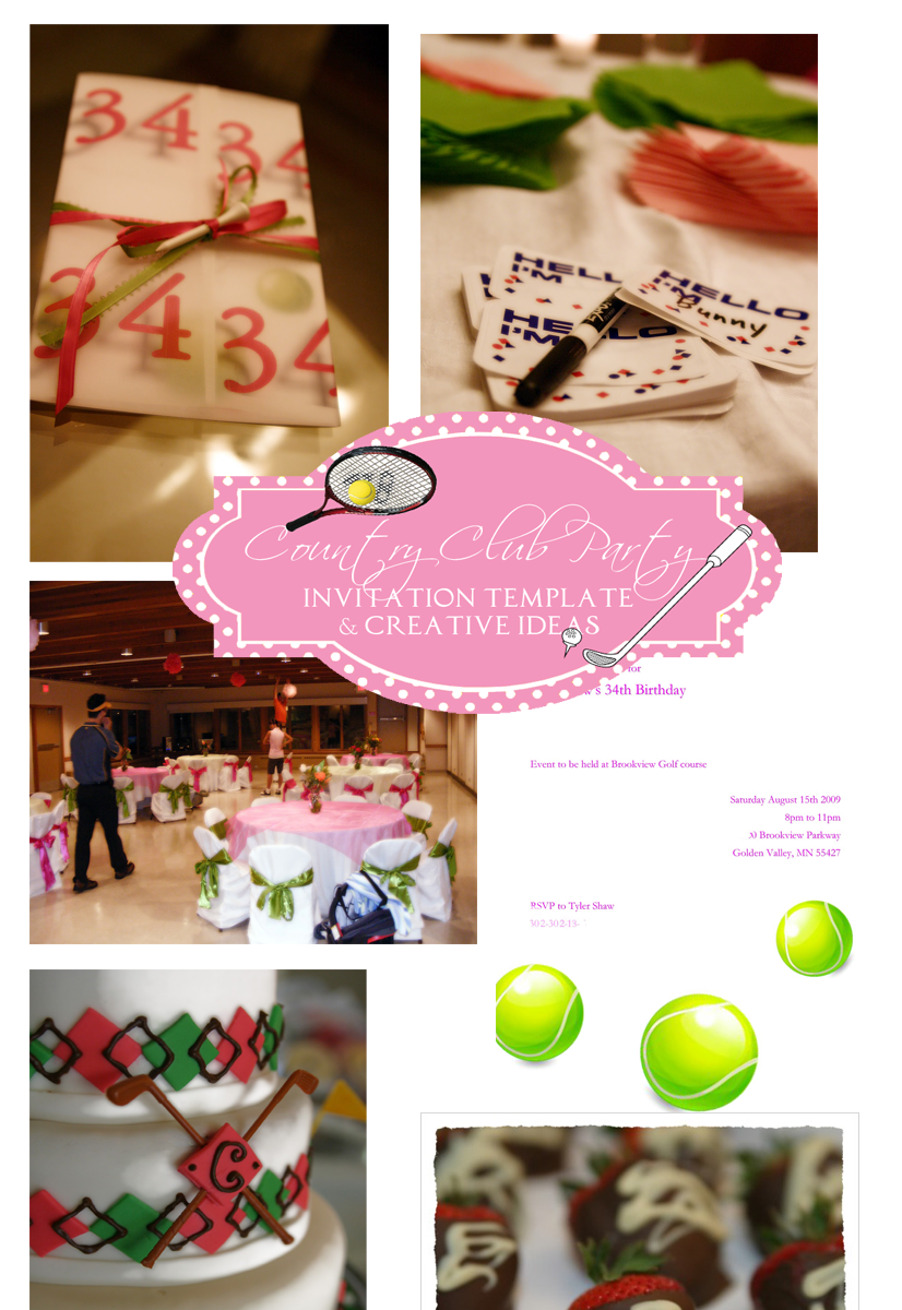 I Do On A Dime: Country Club Themed Party