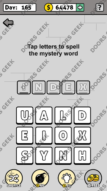 Words Story Day 165 Answer ~ Doors Geek