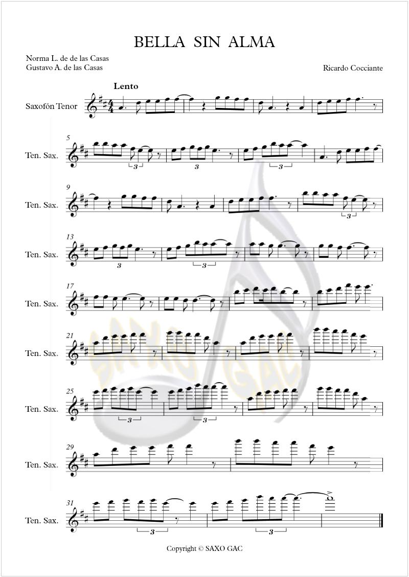 Bella sin alma (partitura animada) | Vídeo Partitura