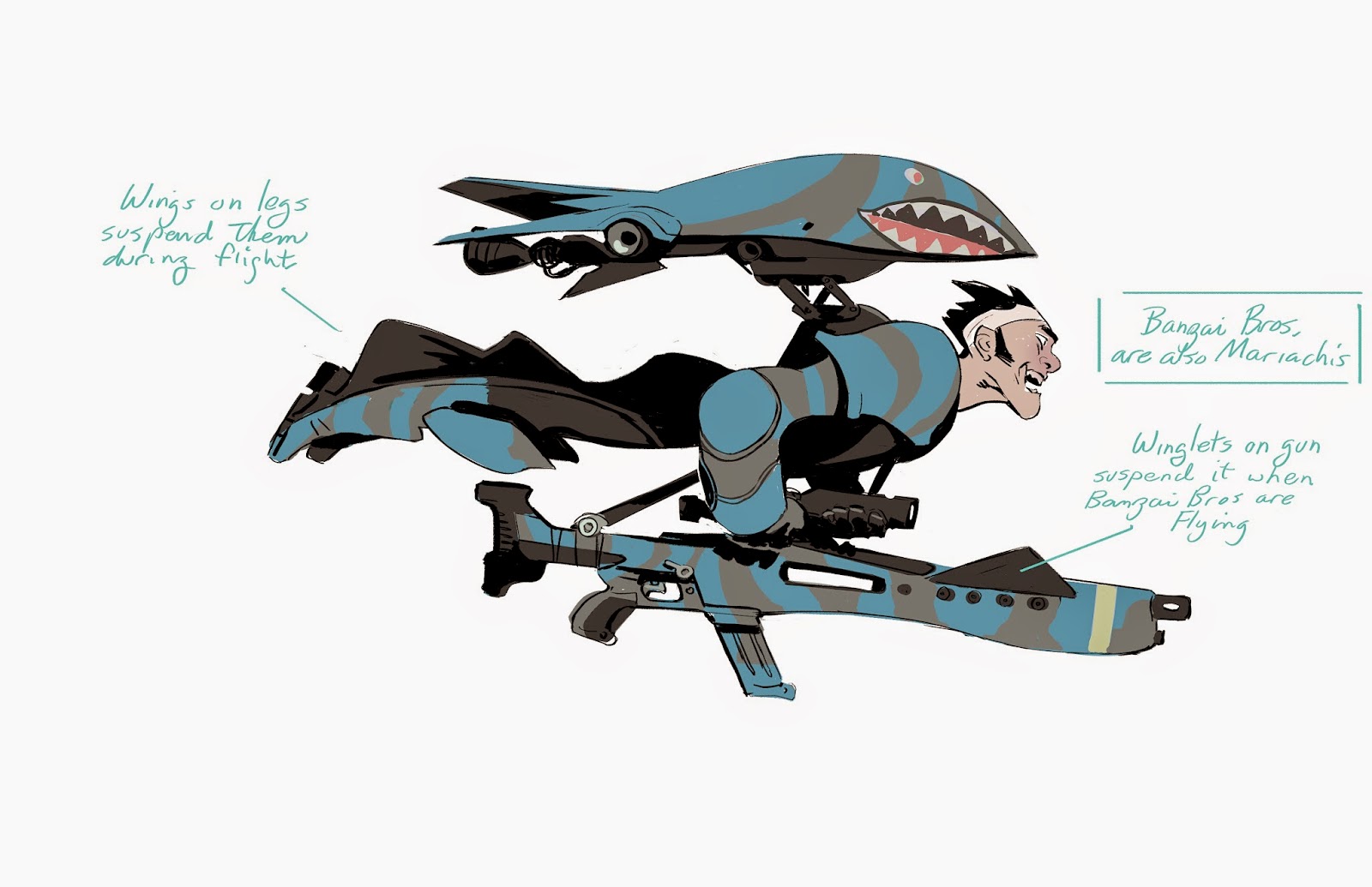 the art of kevin nelson: these are some early flying bad guy designs ...