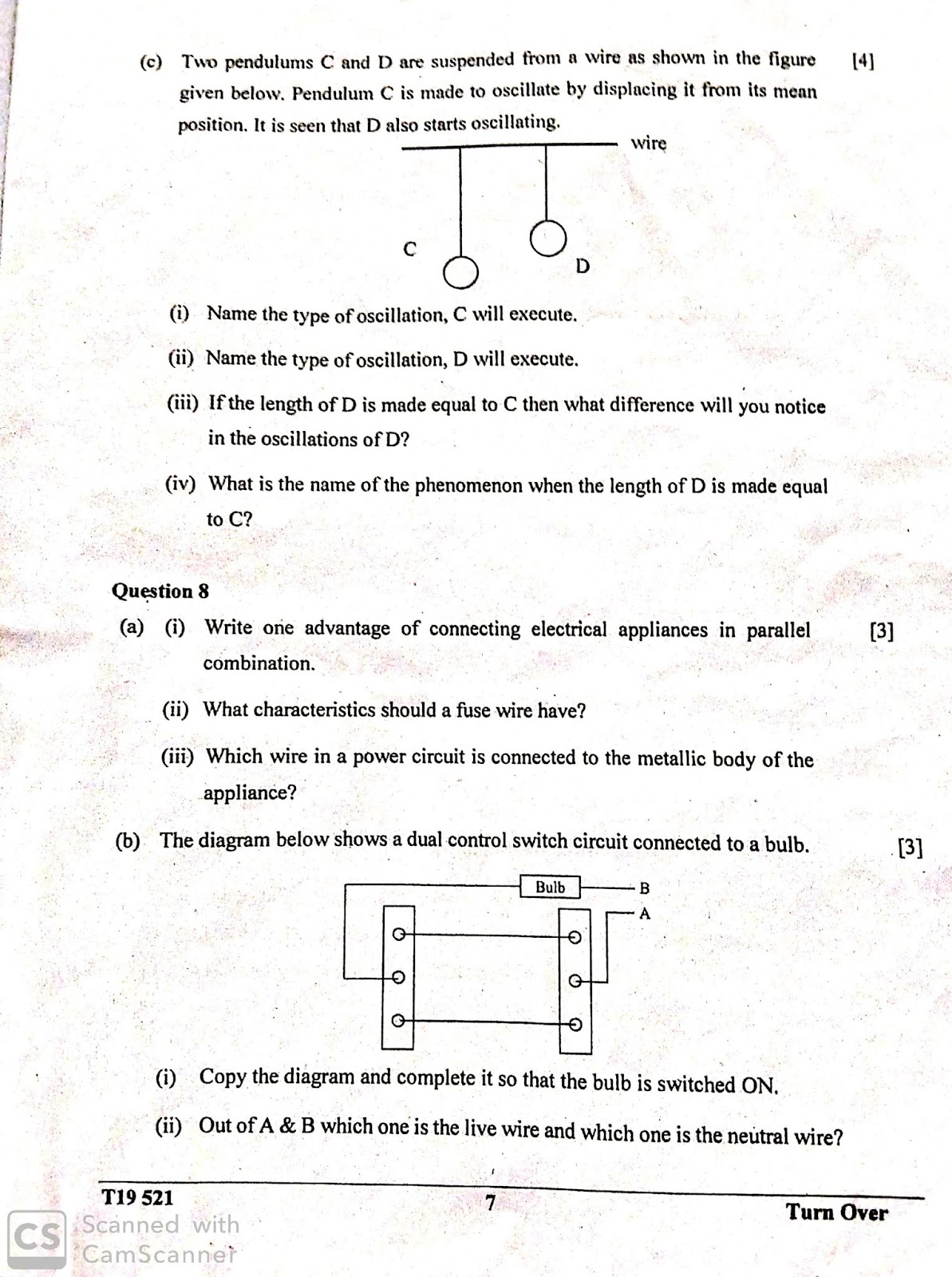 ICSE Tutorials: ICSE- 10th-Previous Year Question Paper-2019- Physics