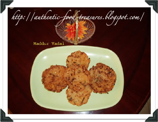 Preethi's online cookbook: Maddur vada/ Maddur vade