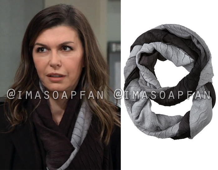 Anna Devane's Grey and Black Ombre Textured Infinity Scarf - General ...
