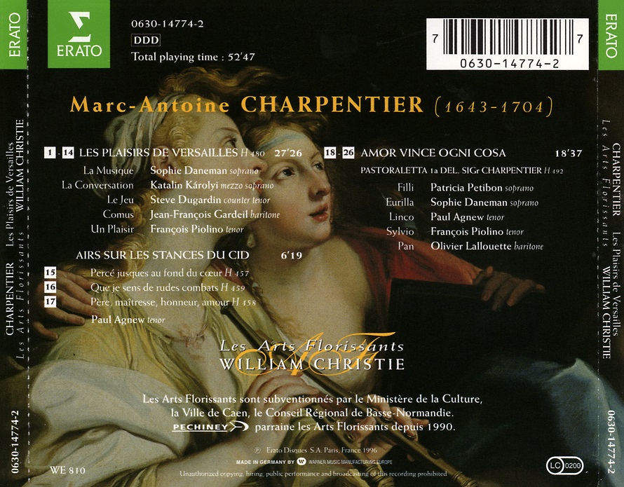 Música clásica: Charpentier - Christie - Les Plaisirs de Versailles