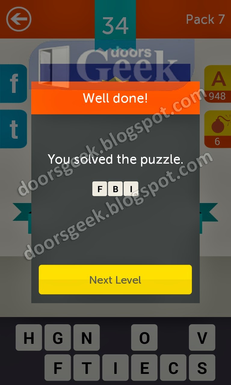 Mega Quiz [Pack 7] Level 34 ~ Doors Geek