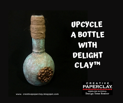 Creative Paperclay® air dry modeling material: Upcycle a Bottle with ...