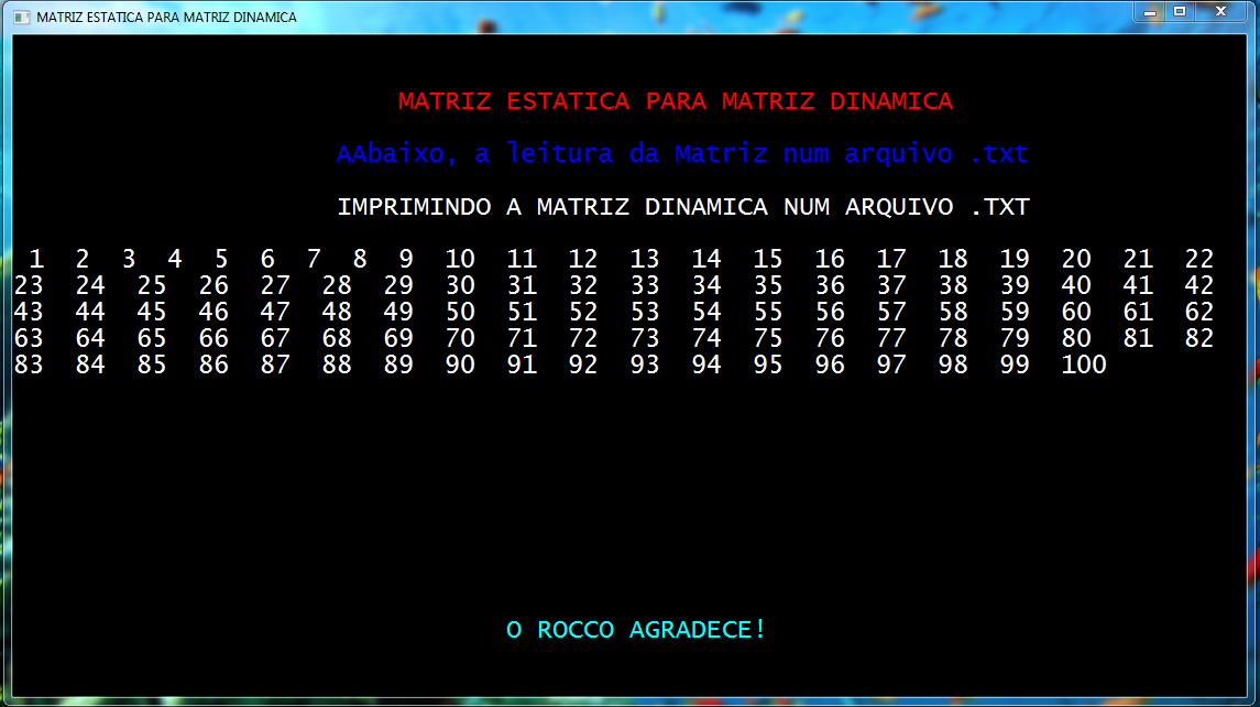 Samuel Lima - Programador C/C++ : Matriz Estática Para Matriz Dinâmica