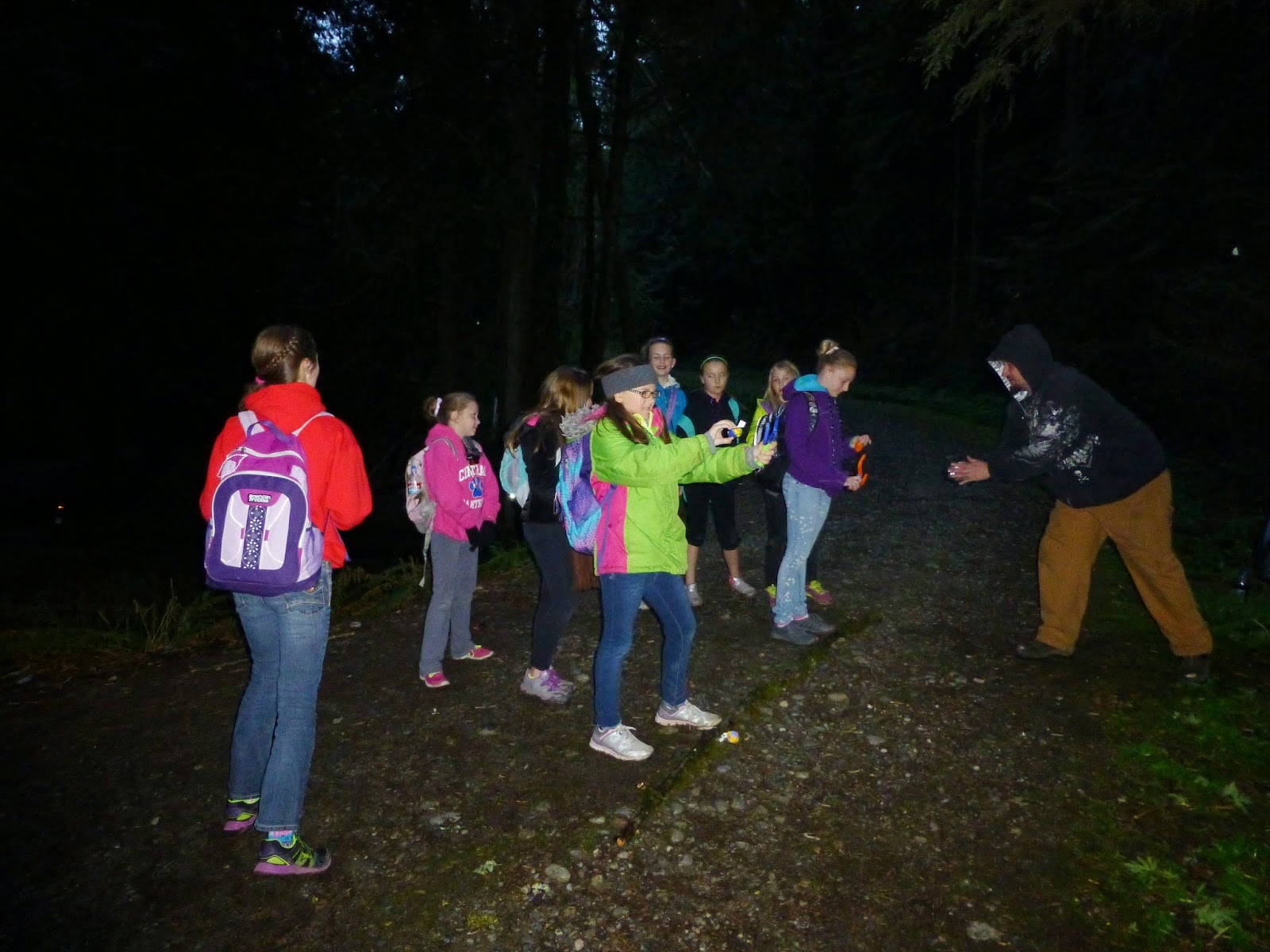 Avery and Annalise: Girl Scout Night Hike
