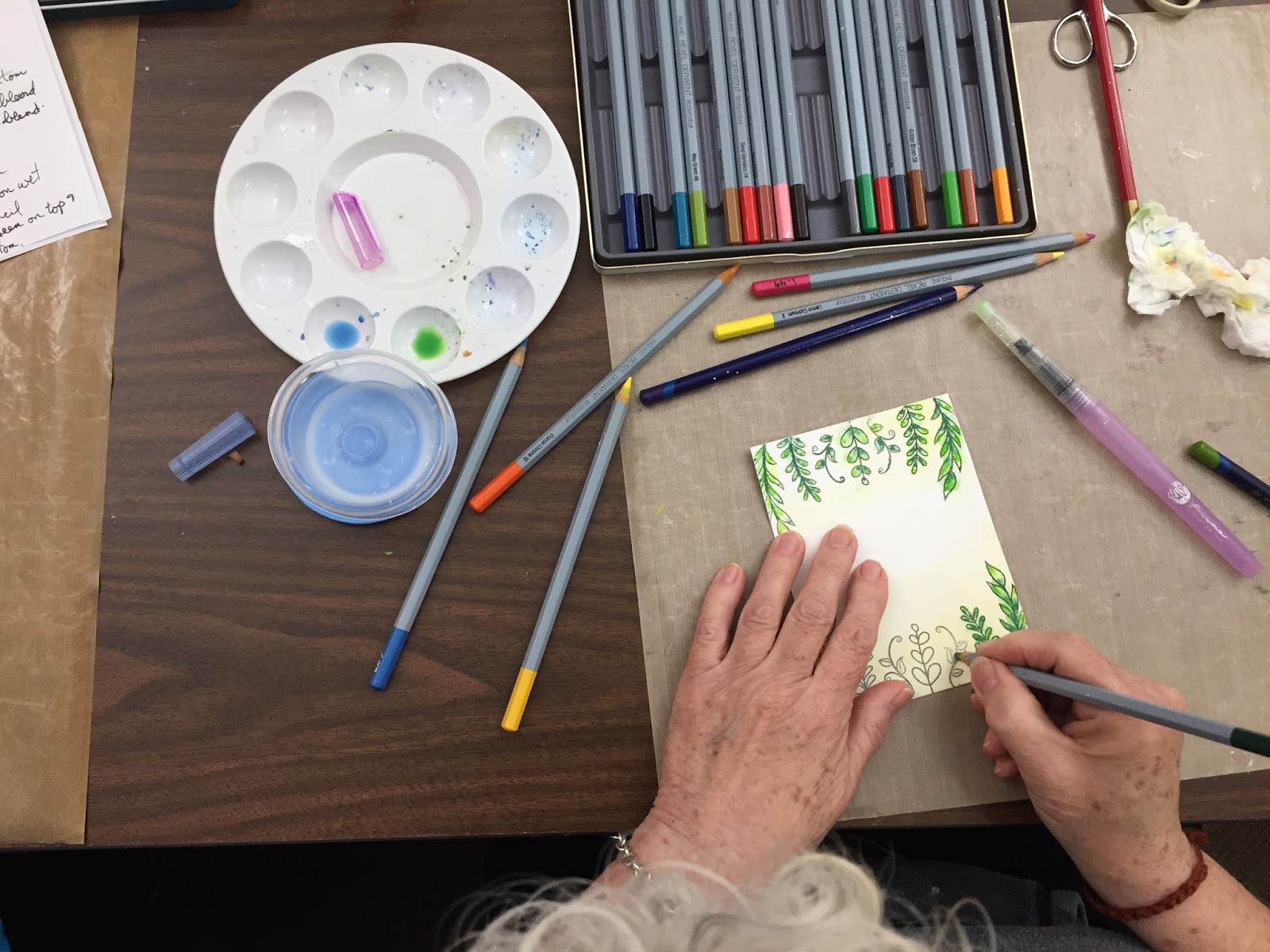 Watercolour Pencil Class #7 - Hello Sunshine Class Photos | Aspiring to ...