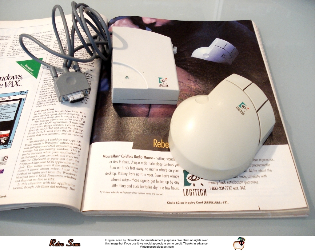 Rétro Scan: Logitech Cordless Radio Mouse (1992)