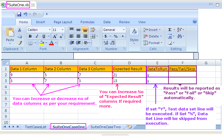 Create Required Xls Files For Selenium Webdriver Data