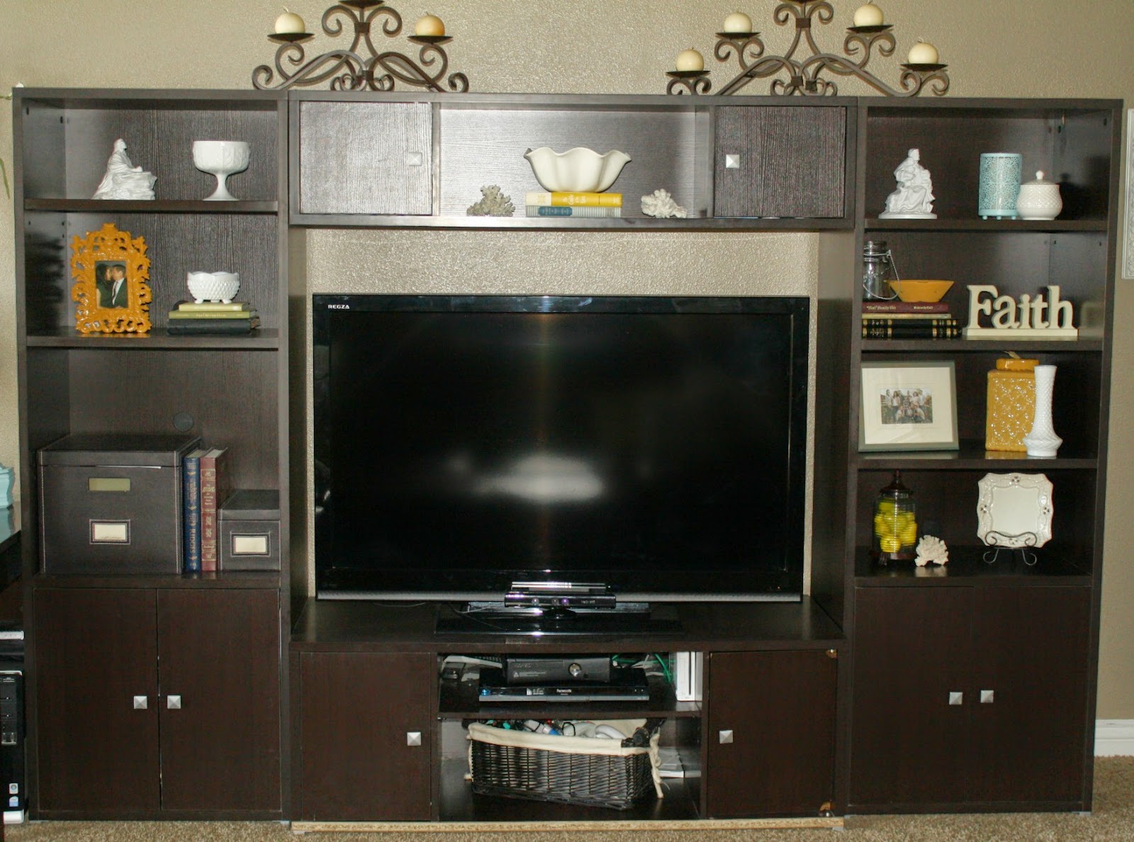Like Mother Like Daughter: Entertainment Center Makeover - Paper Backed ...